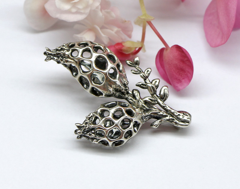 Organic brooch printable jewelry model, 3d design