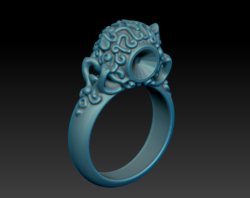 Sculpted ring. Download digital 3D model in online store