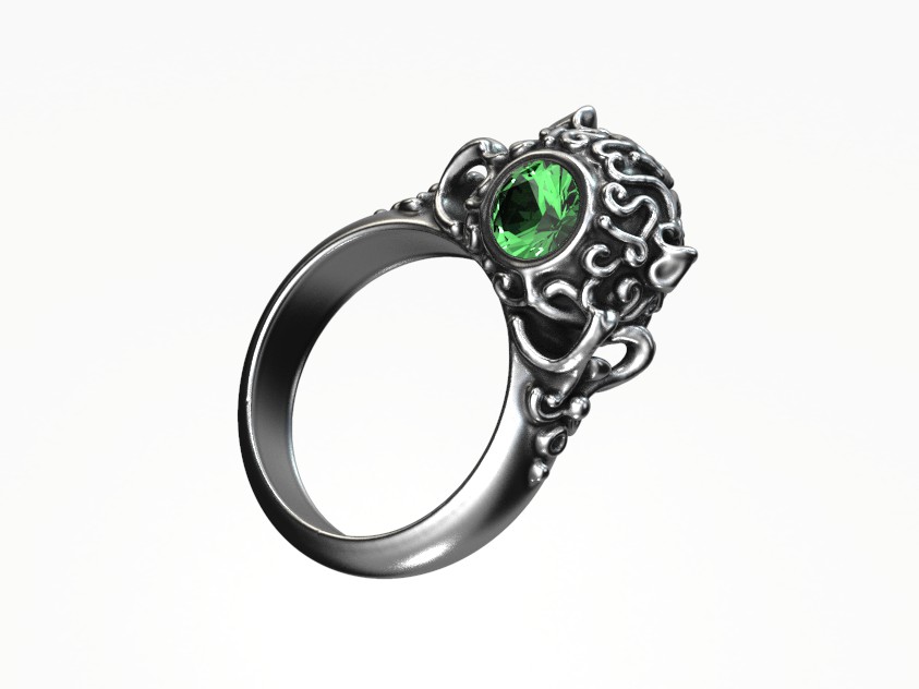 Sculpted ring. Download digital 3D model in online store