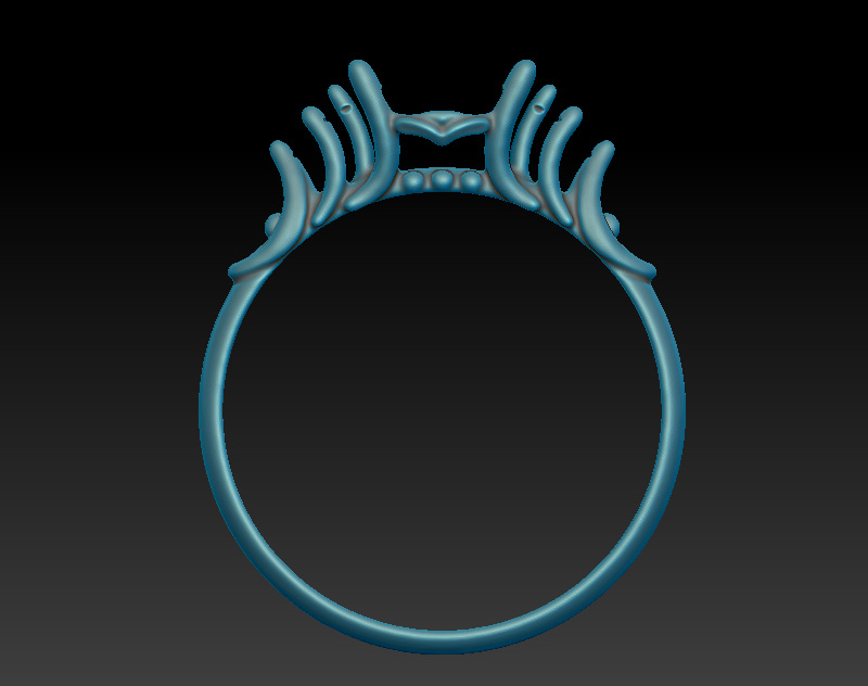 Sculpted ring 3D model set