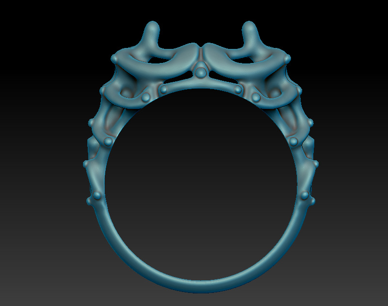 Sculpted ring 3D model set