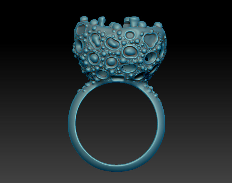 Sculpted ring 3D model set