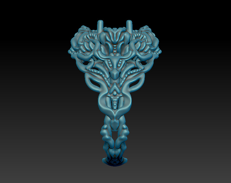 Sculpted ring 3D model set