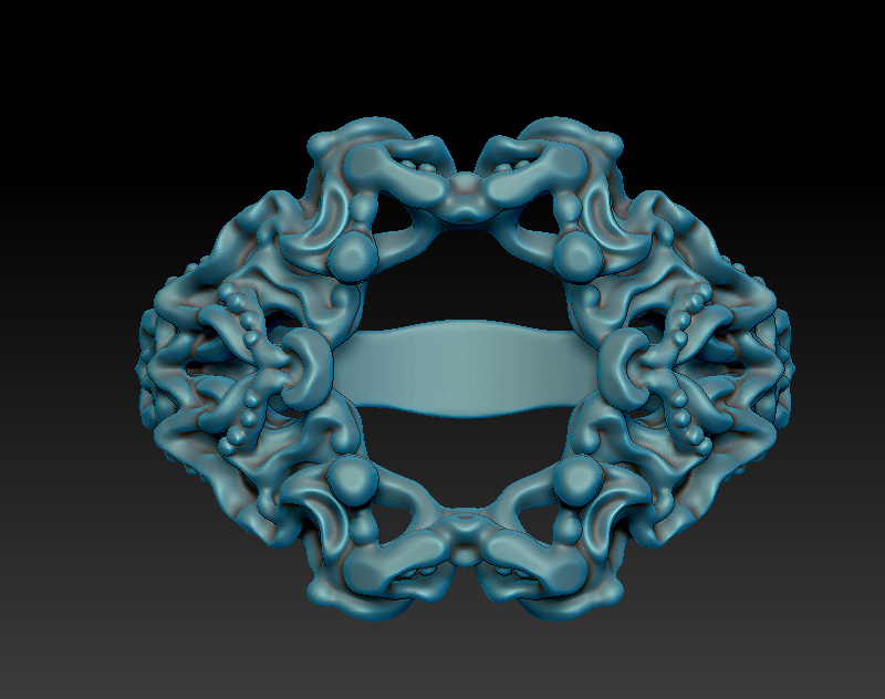 Sculpted 3D ring model. Download digital files