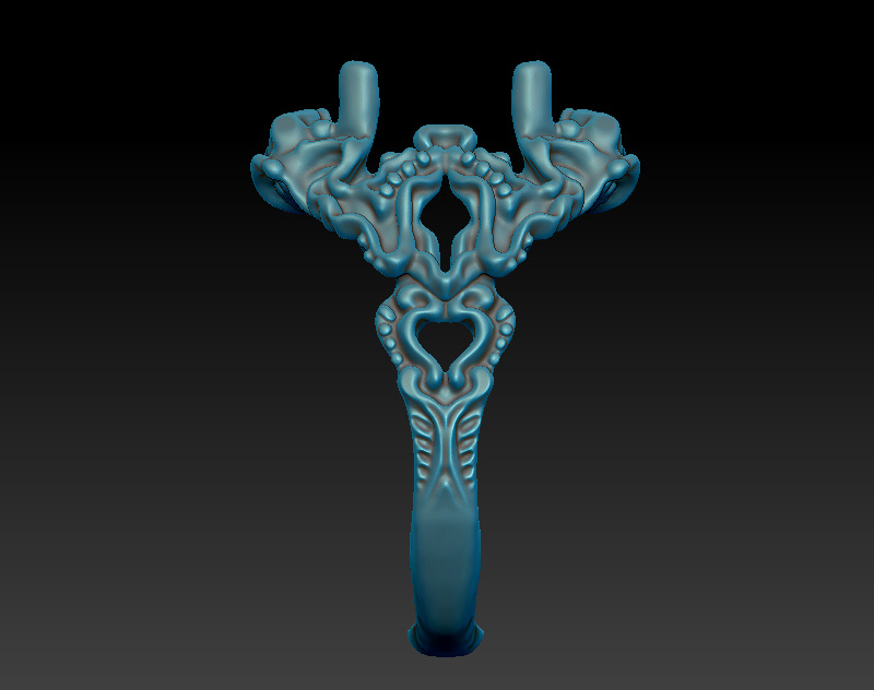 Sculpted 3D ring model. Download digital files