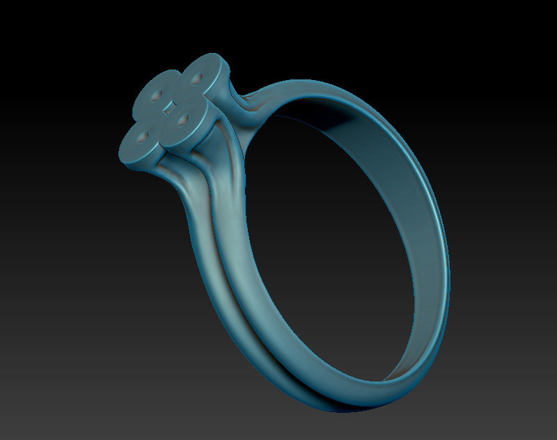 3D ring. Download printable jewelry model, obj and stl files