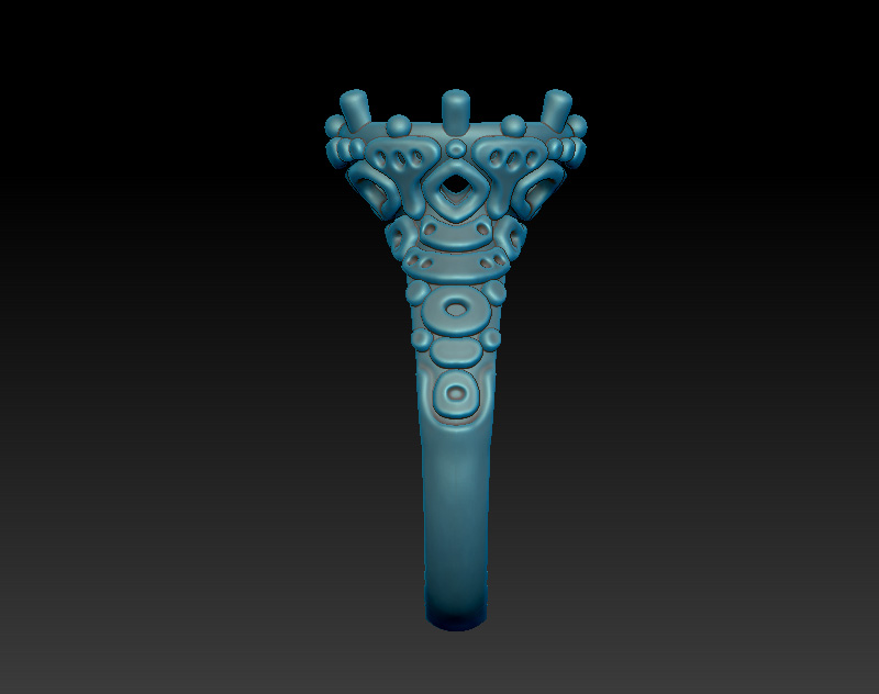 Stone ring, 3D model for jewelry making, 3d printing