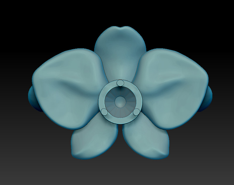 Orchid flower ring. 3D model to download, stl jewelry