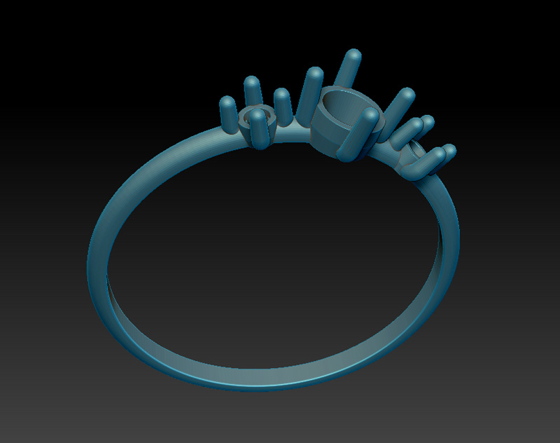 Ring 3D model. Digital file for printing jewelry