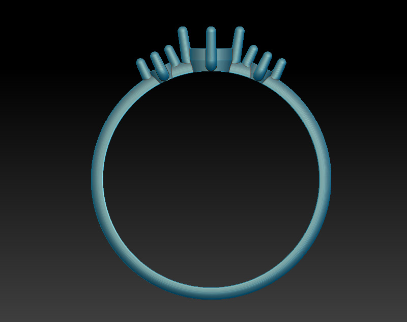 Ring 3D model. Digital file for printing jewelry