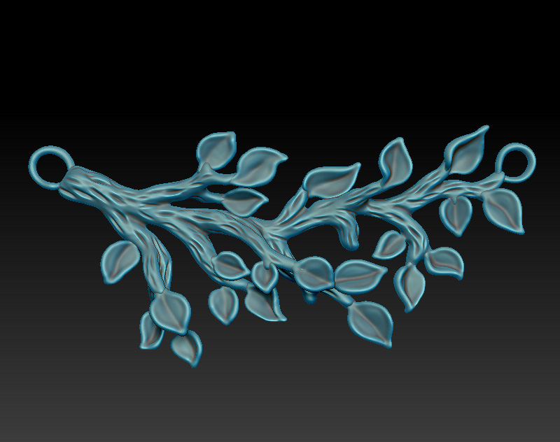 Twig pendant, 3d model for printing, digital download