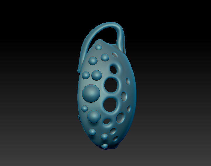 Stone pendant, stl model, 3D print