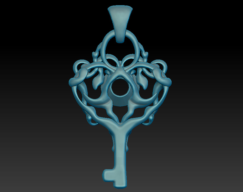 Key pendant necklace stl file, buy jewelry model