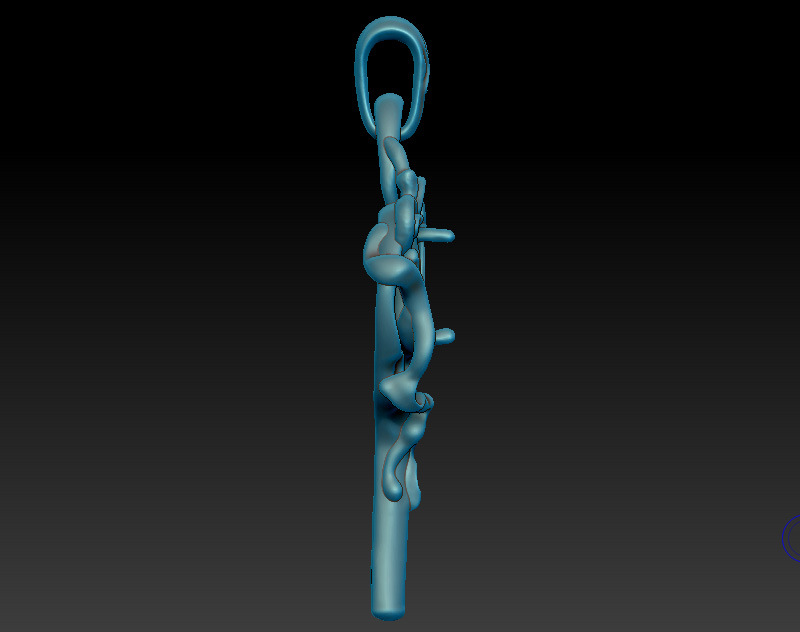 Key pendant necklace stl file, buy jewelry model