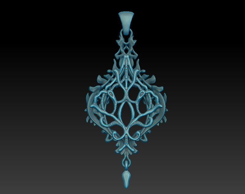 3D pendant design, jewelry model, 3d sculpting