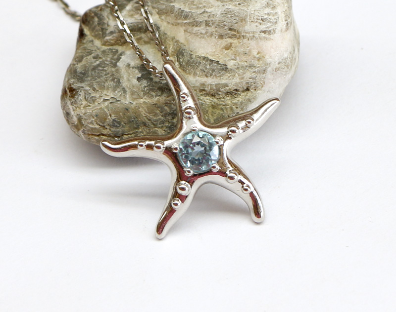 Starfish pendant necklace 3D model, stl jewelry